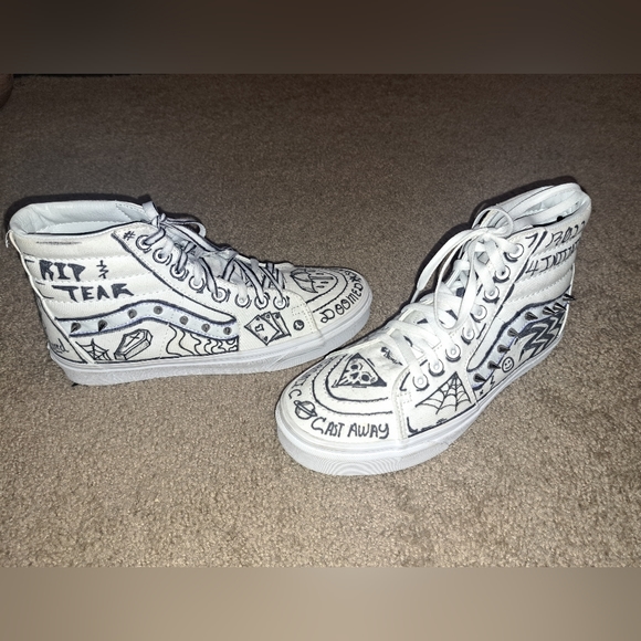 Vans | Shoes | Mens Custom Made High Top Van Sneakers | Poshmark